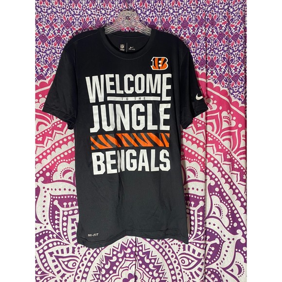 Nike | Shirts | Welcome To The Jungle Cincinnati Bengals Nfl Dri Fit ...